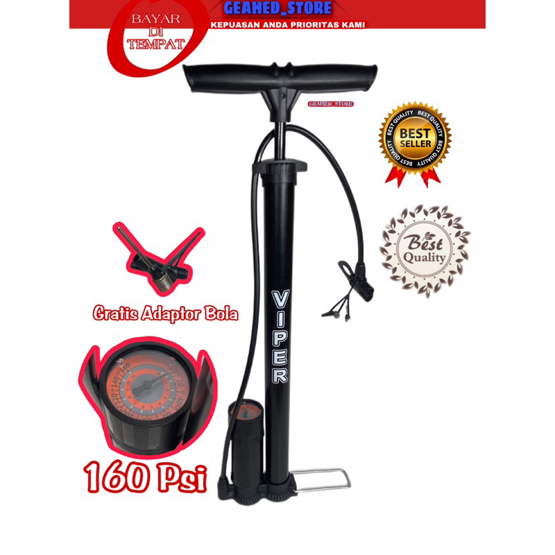 Jual Pompa Angin Portable Pompa Sepeda Dan Motor Tabung Meter Kompa ...