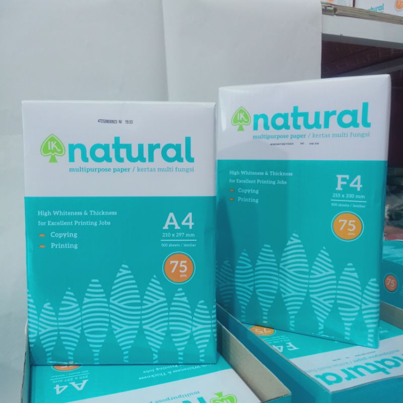 Jual Kertas HVS Natural A4 (75gr)& F4 (75gr) | Shopee Indonesia