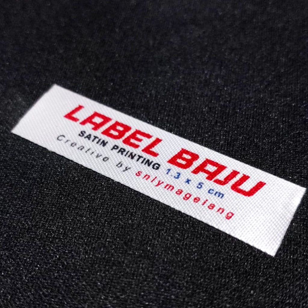 Jual Label Baju Custom 100pcs Label Satin Ukuran 1.3cm | Shopee Indonesia