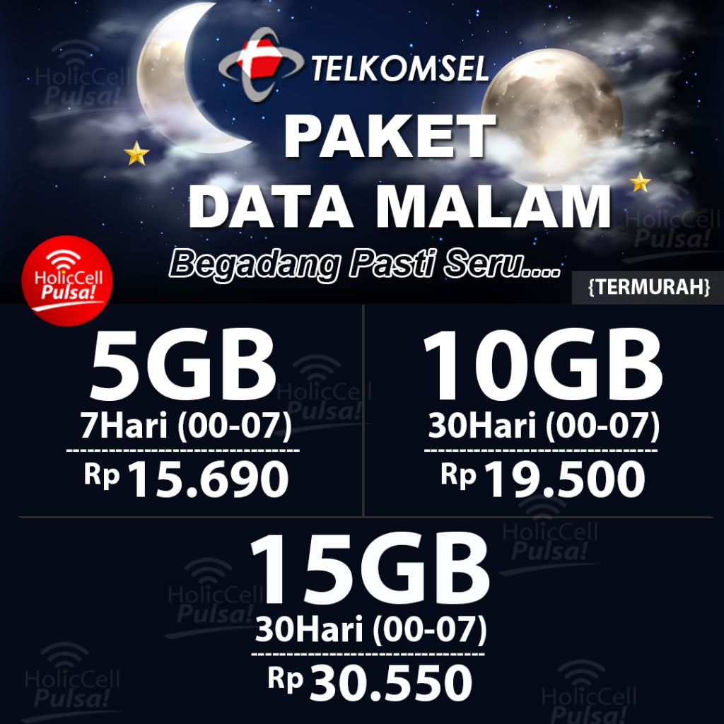 Jual PAKET DATA TELKOMSEL MALAM 5GB 10GB 15GB I WAJIB BACA DESKRIPSI ...