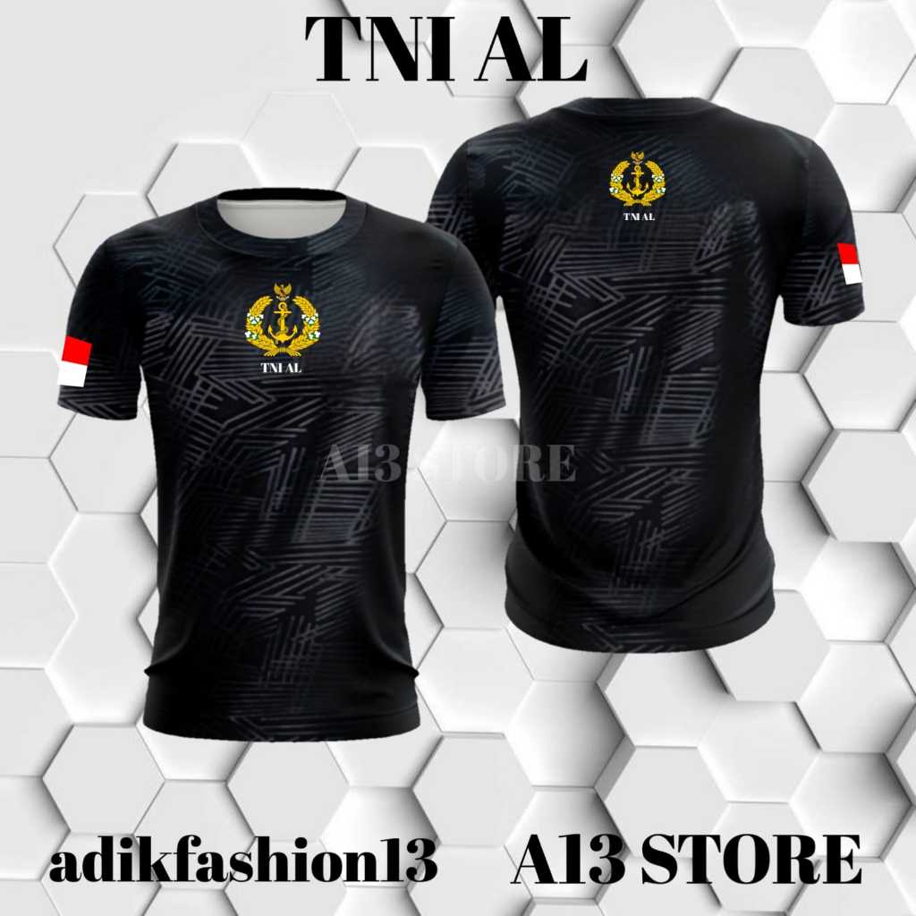 Jual kaos tni al / baju kaos tni al logo depan belakang / baju kaos dryfit jersey tni al / kaos ...