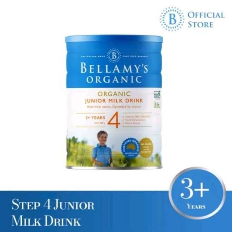 Jual Bellamy's Organic Susu Formula Step 4 900 Gram Tin Can (untuk 3 ...