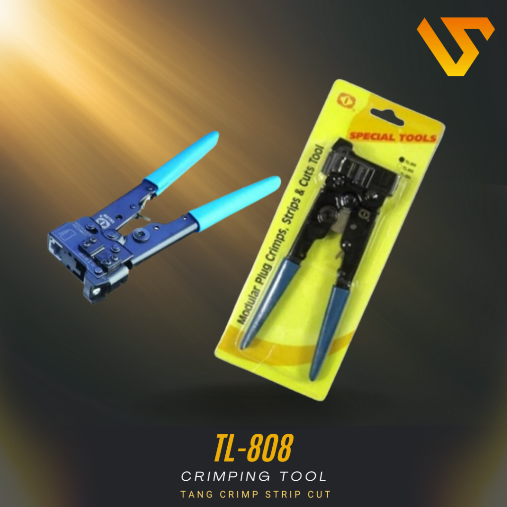 Jual Talon TL-808 Crimping Tool Cat5 Cat.5e Model AMP Tang CRIMP STRIP ...