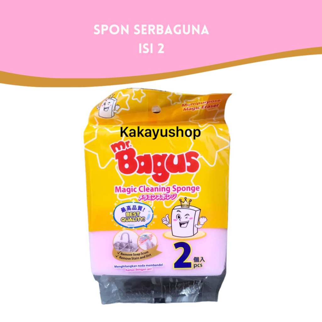 Jual MR. BAGUS Magic Cleaning Sponge isi 2 pcs | Shopee Indonesia