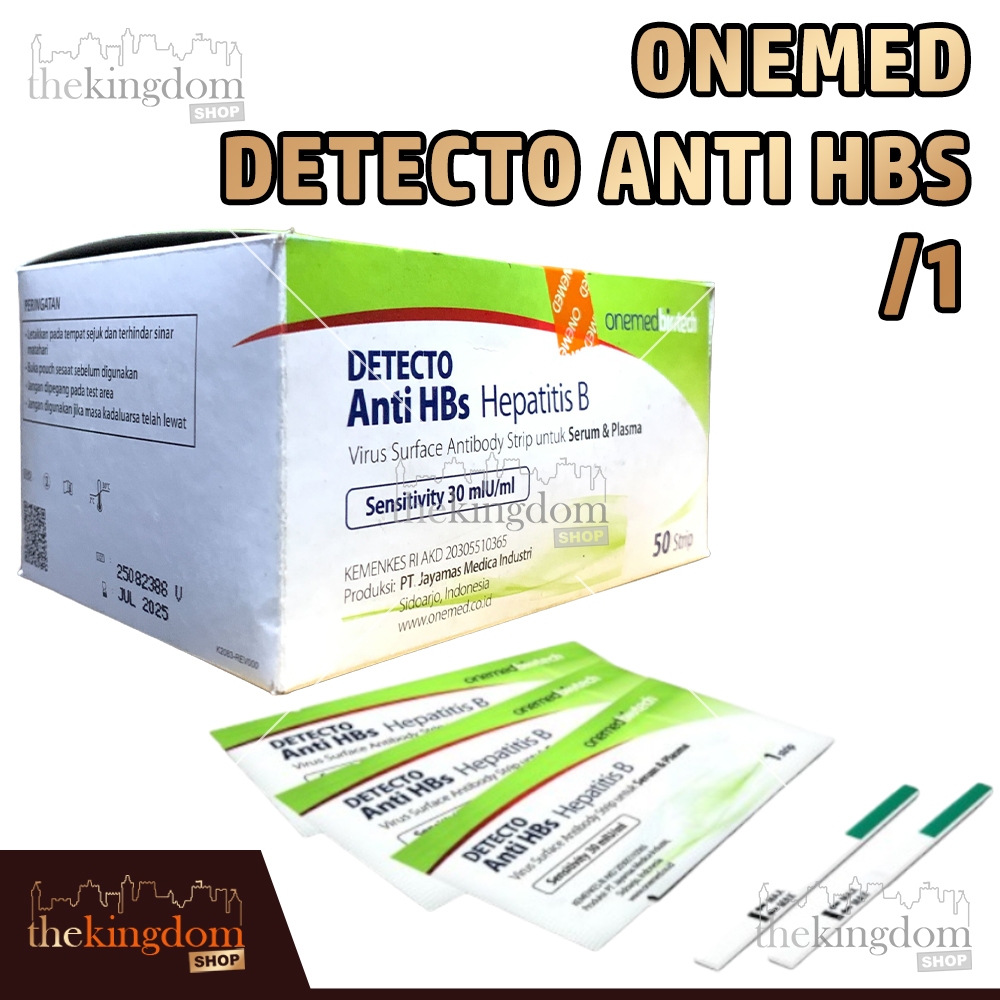 Jual Onemed Detecto Anti HBs Hepatitis B Cek Biotech Test Alat Tes 1 ...