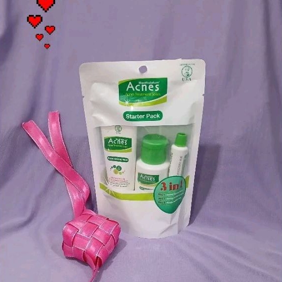 Jual Acnes Treatment Series 3 in 1 (Acnes Creamy Wash, Powder Lotion, Sealing jell) | Shopee ...