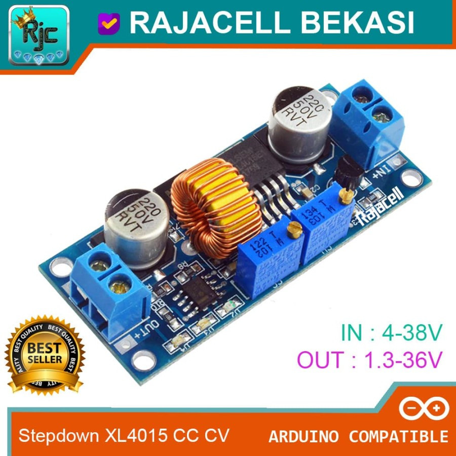 Jual XL4015 5A Adjustable CC CV Step Down Lithium Battery Charger Module | Shopee Indonesia