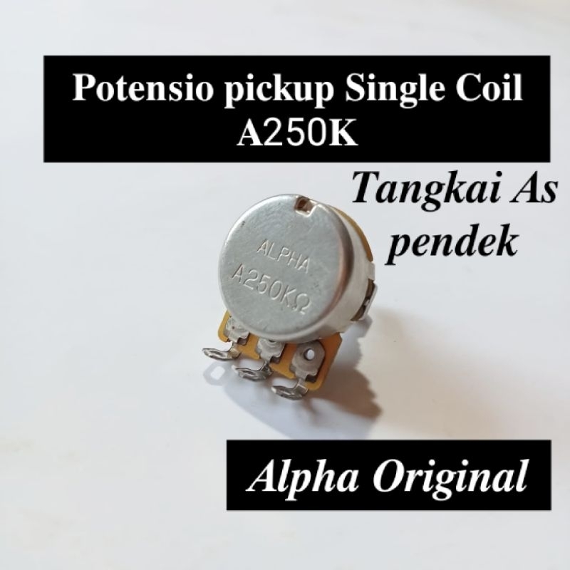 Jual potensio gitar Alpha A250K potensio pickup single coil | Shopee Indonesia