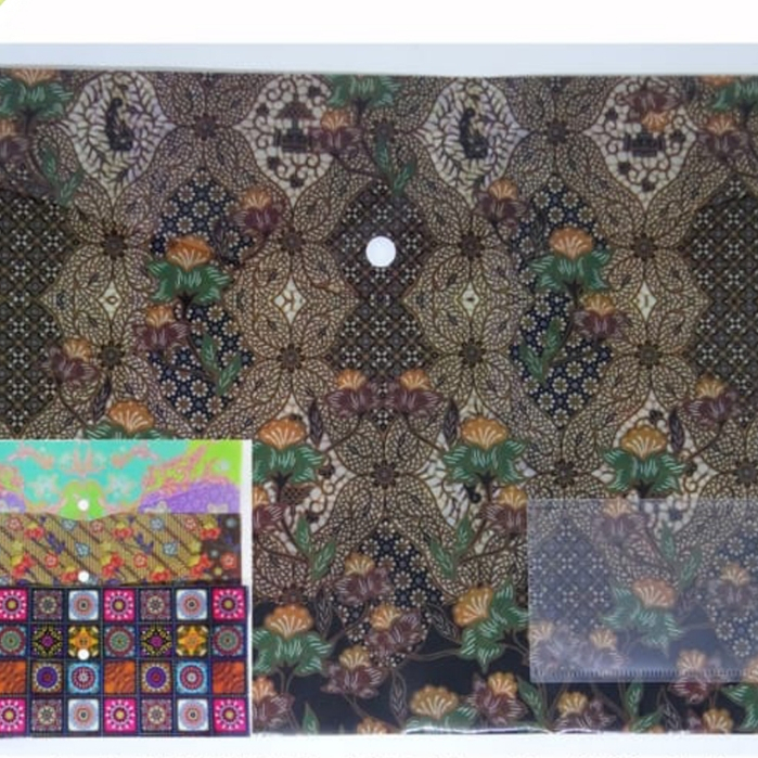 Jual Murah!! (1Pcs) Map Kancing Batik, map plastik motif batik, map ...