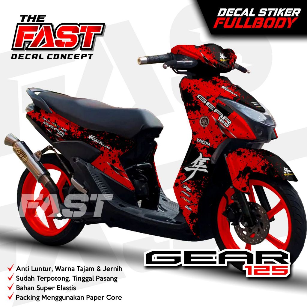 Jual Decal Gear Fullbody Hayabusa Stiker Yamaha Gear 125 Decal Mio Gear ...