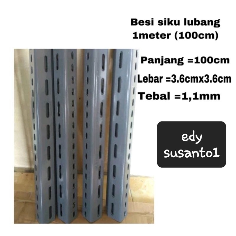 Jual Besi Siku Lubang Tebal 1.1 Standard mm 4x4 4 x 4 mm Panjang 3 ...