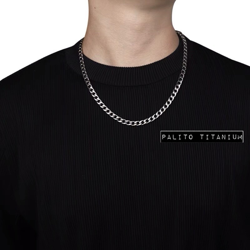 Jual KALUNG RANTAI TITANIUM PRIA DAN WANITA SILVER MODEL PUNK/KALUNG ...