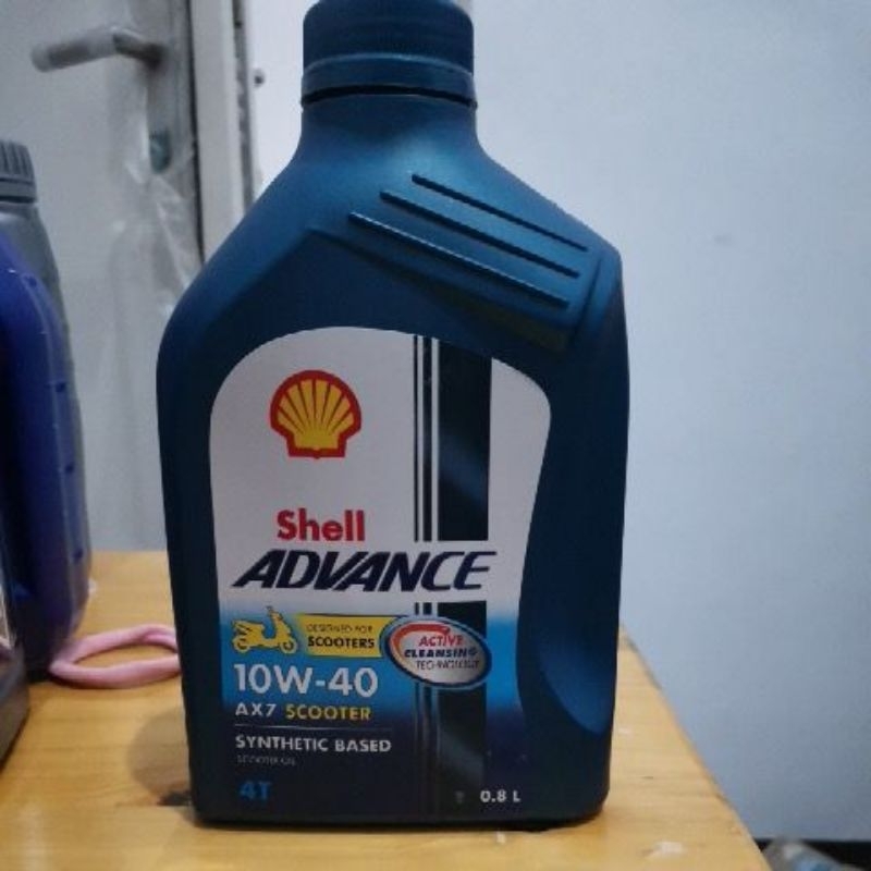 Jual oli shell advance ax7 scooter matic 800 mil 10W-40 (botol ...