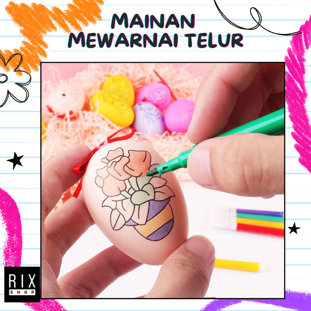 Jual Mainan Anak Mewarnai Telur - Coloring Egg Toy | Shopee Indonesia