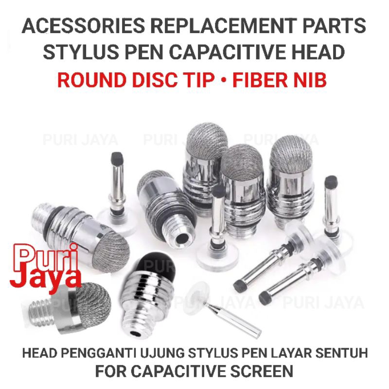 Jual Stylus TIP NIB Round Disc Head Pen Capacitive Refill Universal ...