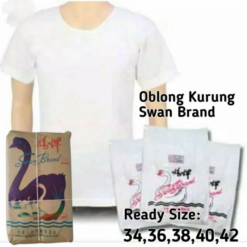 Jual (6 pcs) OBLONG SWAN BRAND/KAOS DALAM CAP SWAN BRAND PUTIH | Shopee ...