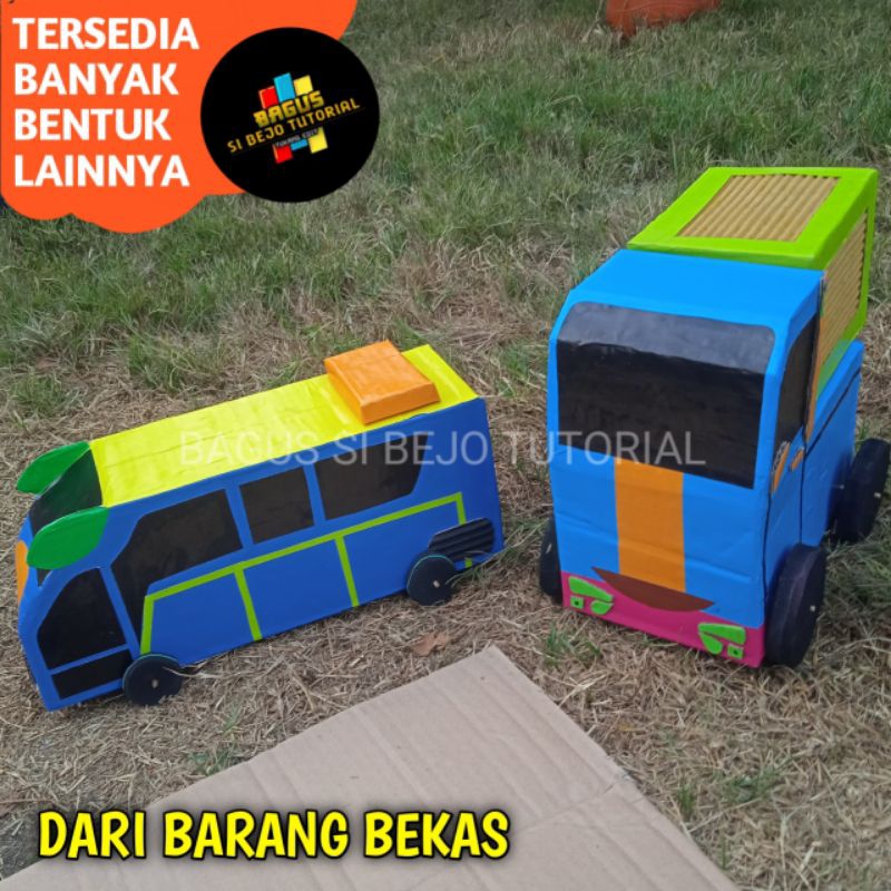Jual MOBIL MOBILAN KARDUS BENTUK BUS BUSWAY DAN MOBIL BOX PRAKARYA DARI ...
