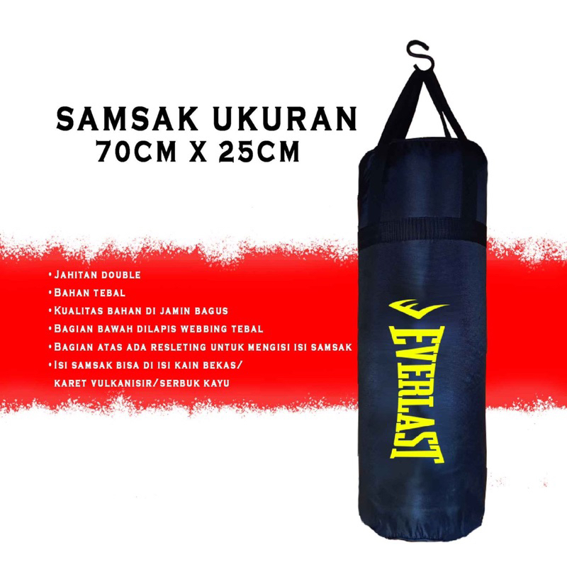 Jual samsak tinju 70cm heavy bag / samsak tinju murah / samsak tinju ...