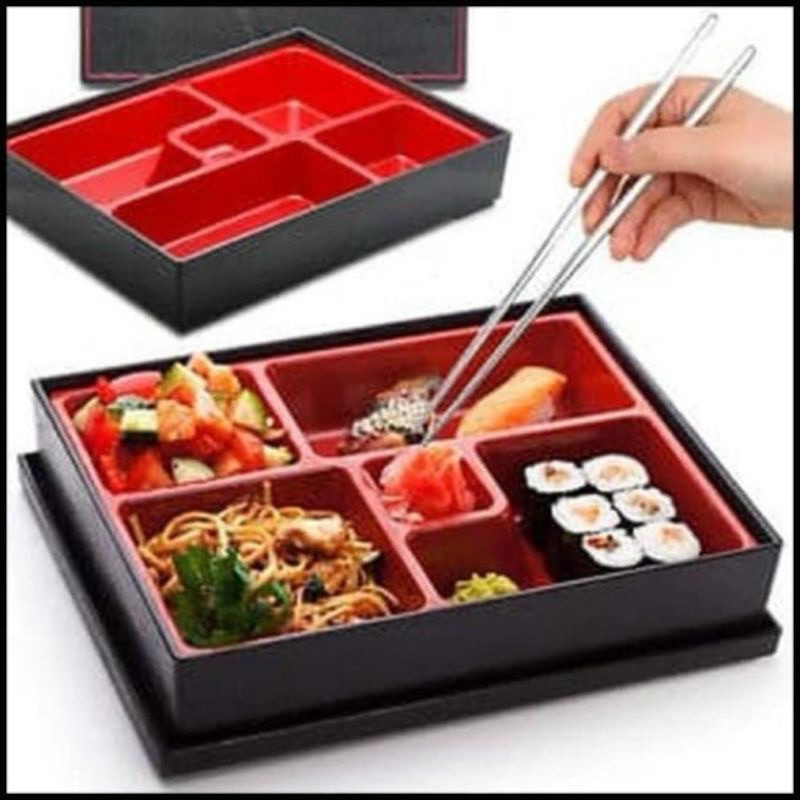 Jual Bento Set Box Melamine Japan Piring Sekat Kotak Golden Dragon ...