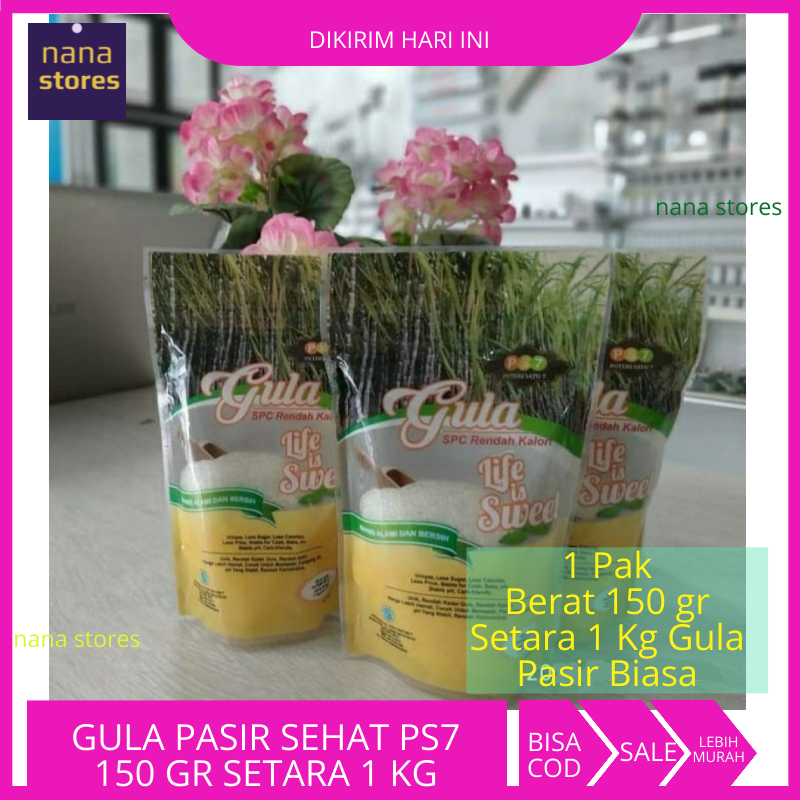 Jual Gula Sehat Rendah Kalori PS7 Berat 150 gram Setara Gula Pasir 1 Kg ...
