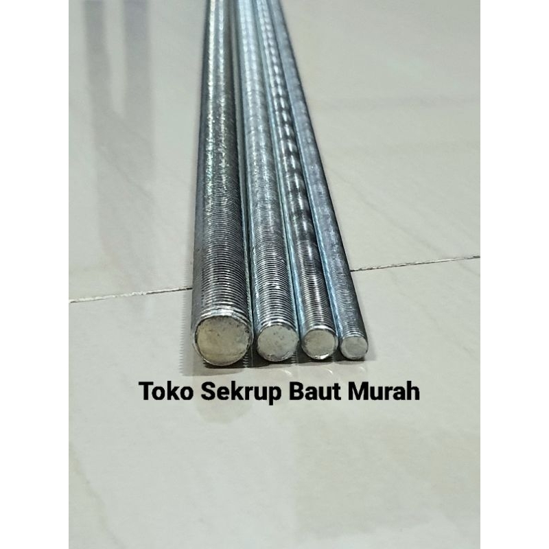 Jual Longdrat Asdrat Galvanis M6 / As Drat Studbolt Stud Bolt Galvanis ...