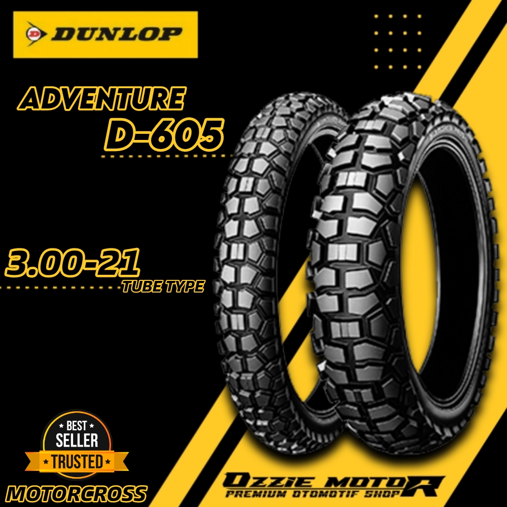 Jual BAN CROSS DUNLOP D-605 UKURAN 3.00-21 | 4.60-18 | 2.75-21 | 4.10 ...