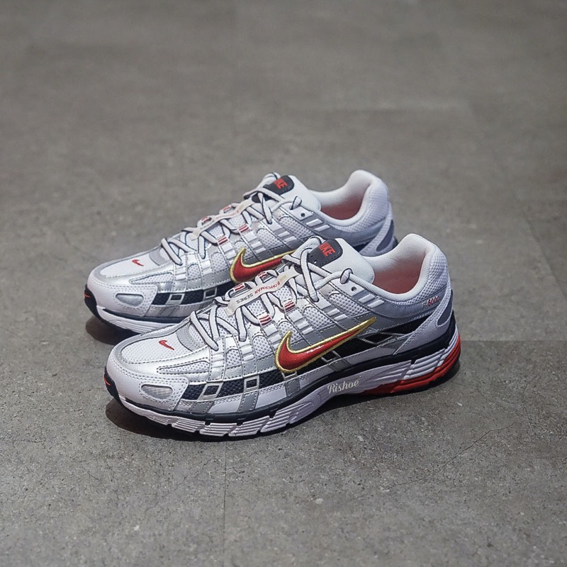 Jual Nike P-6000 Silver metallic varsity red original resmi | Shopee ...