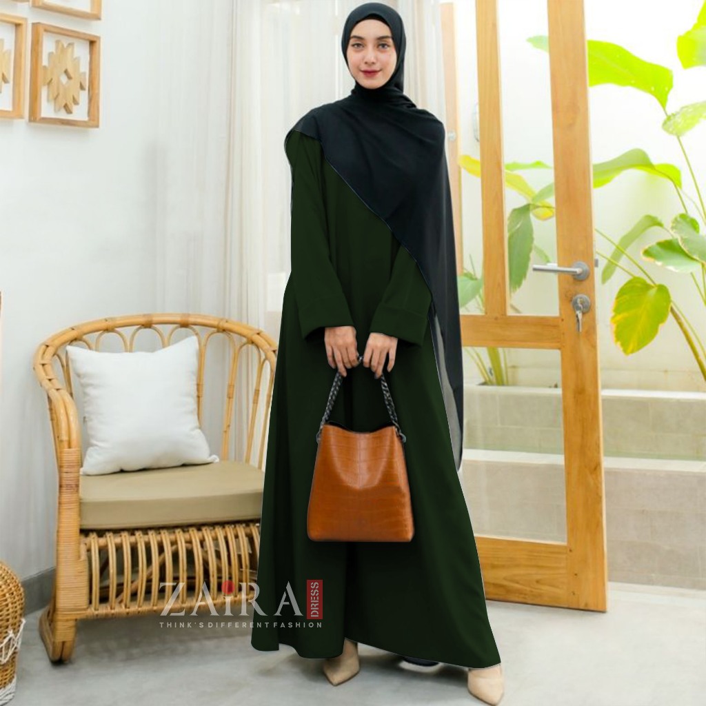 Jual (Bisa COD) Zaira Dress Abaya Dubai Kekinian / Basic Abaya Polos Wanita Turkey terbaru ...