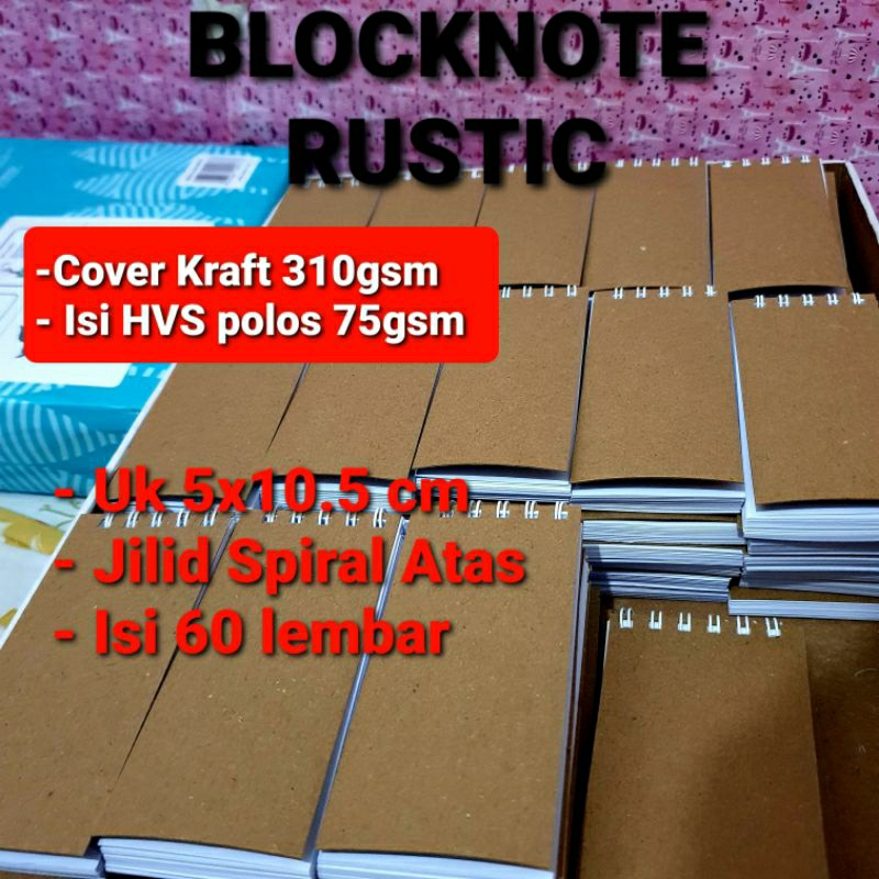 Jual Blocknote Spiral Rustic SOUVENIR | Shopee Indonesia