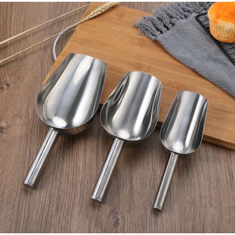 Jual SENDOK SEKOP / SEKOP ES BATU STAINLESS STEEL / SEKOP ES BERAS KOPI ...