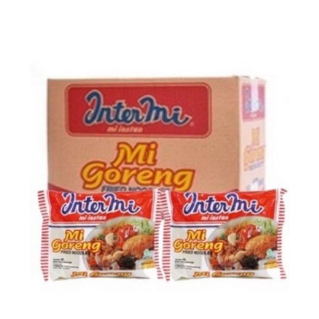 Jual INTERMI Mie Instan Rasa Goreng & Goreng Pedas 1 Karton isi 40 Pcs ...