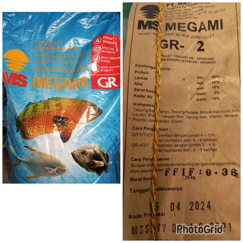 Jual Pelet pakan ikan megami GR repack 1 kg | Shopee Indonesia