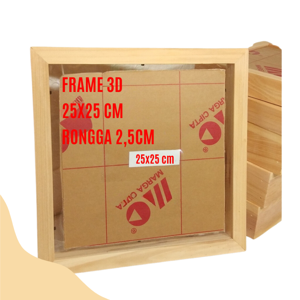 Jual Bingkai 3D / Bingkai Mahar / Bingkai hantaran / Pigura 25x25cm ...