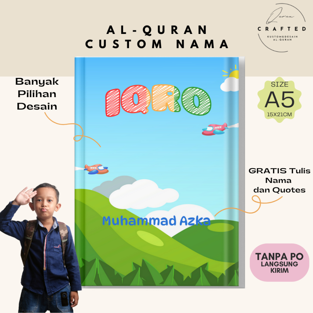 Jual ⭐ Iqra IQ01B Custom Nama Hard Cover Soft Cover Isi Lengkap 1-6 ...