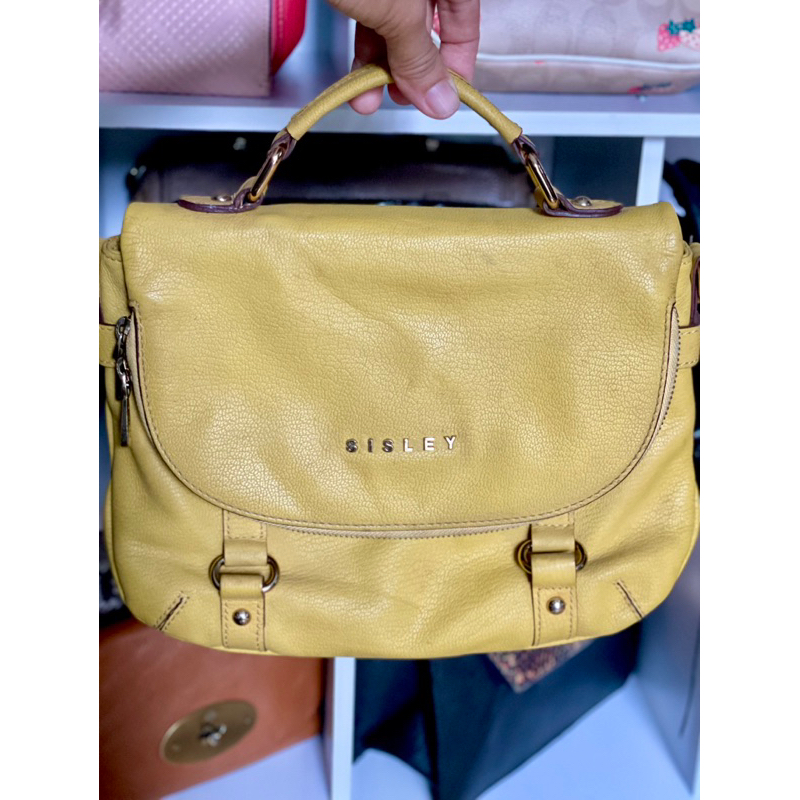 Jual Tas selempang kulit asli warna lemon SISLEY SLING BAG CROSSBODY BAG | Shopee Indonesia