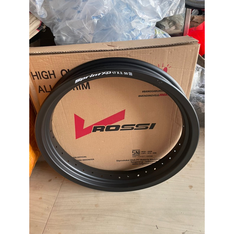 Jual velg Rossi xd tapak lebar uk250,300,350 hitam doff(harga satuan ...