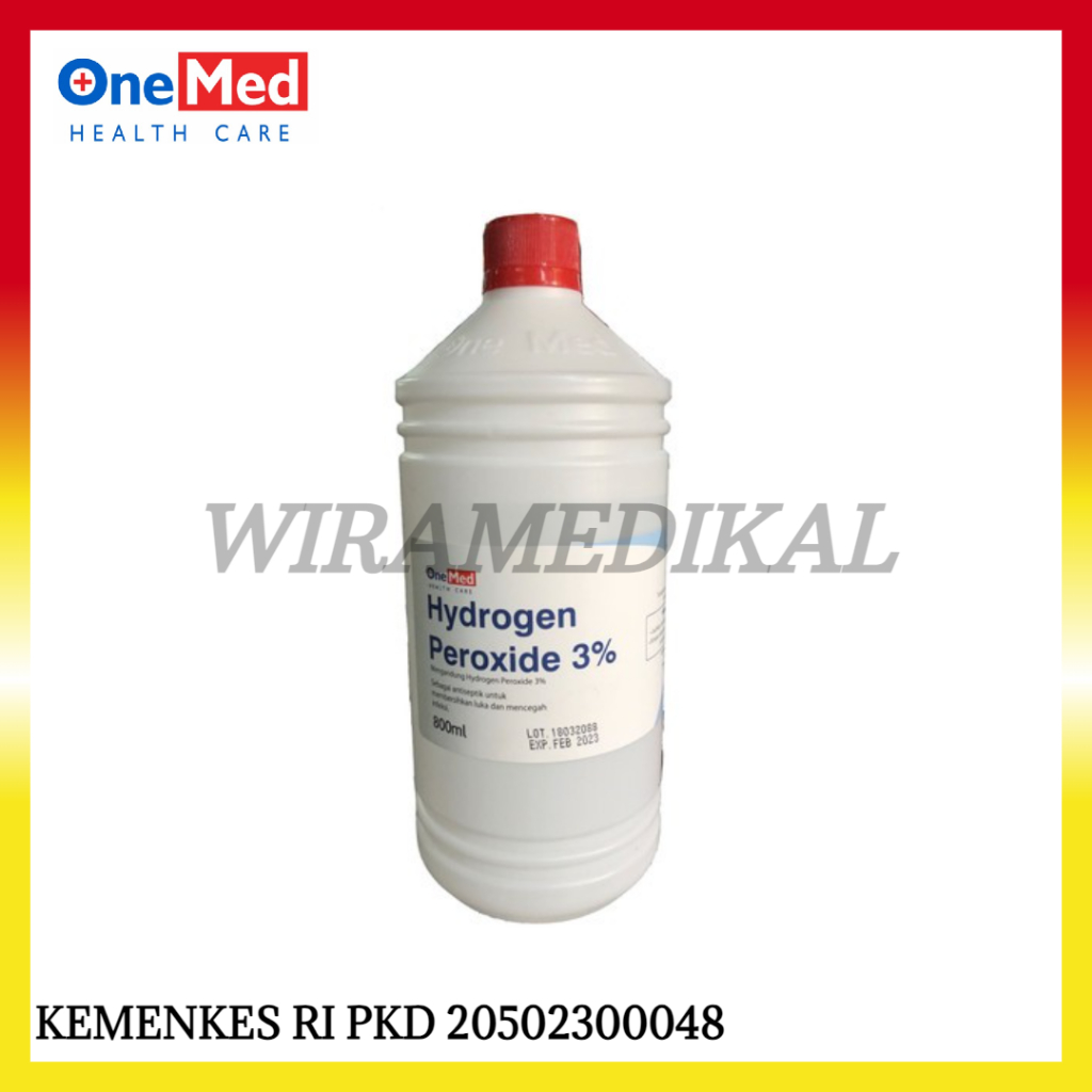 Jual ONEMED - H2O2 Hydrogen Peroxide 3% 800 ml | Antiseptik Luka P3K ...