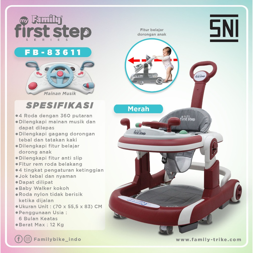 Jual Family Baby Walker / Push Walker BW - 83611 | Shopee Indonesia