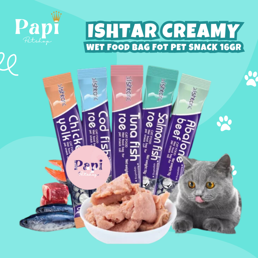 Jual Snack Kucing Ishtar Creamy Treats Wet Food Snack Cat ISHTAR Strip ...