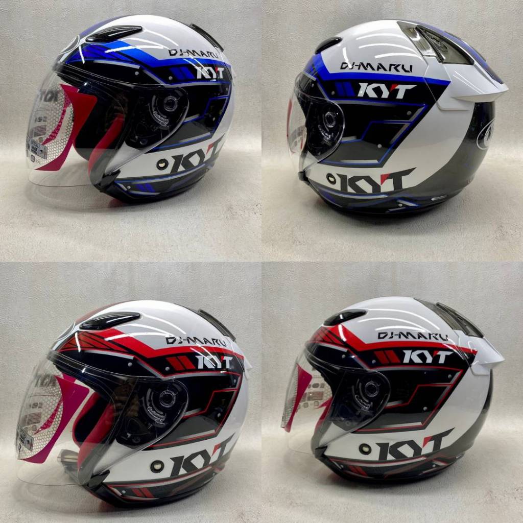 Jual Helm KYT DJ Maru #9 Standar - KYT Half Face Single Visor | Shopee Indonesia