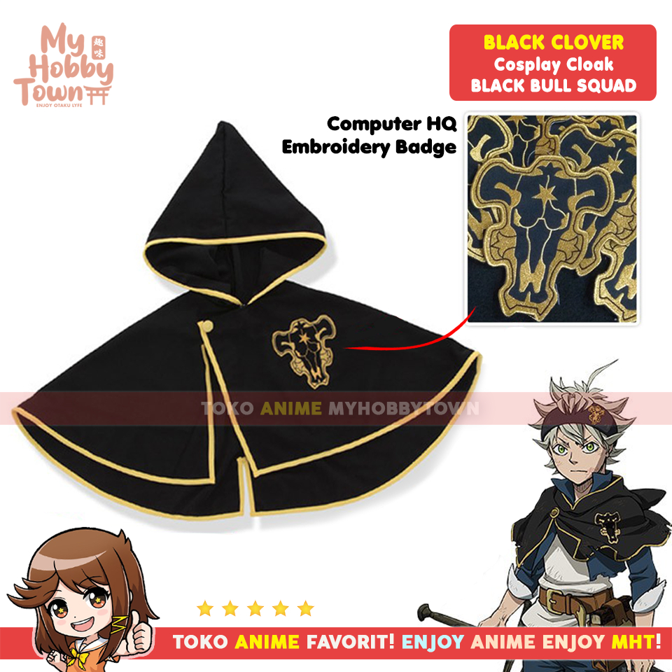 Jual Jubah Black Clover : Black Bull Squad Asta Noelle Yami Cloak ...