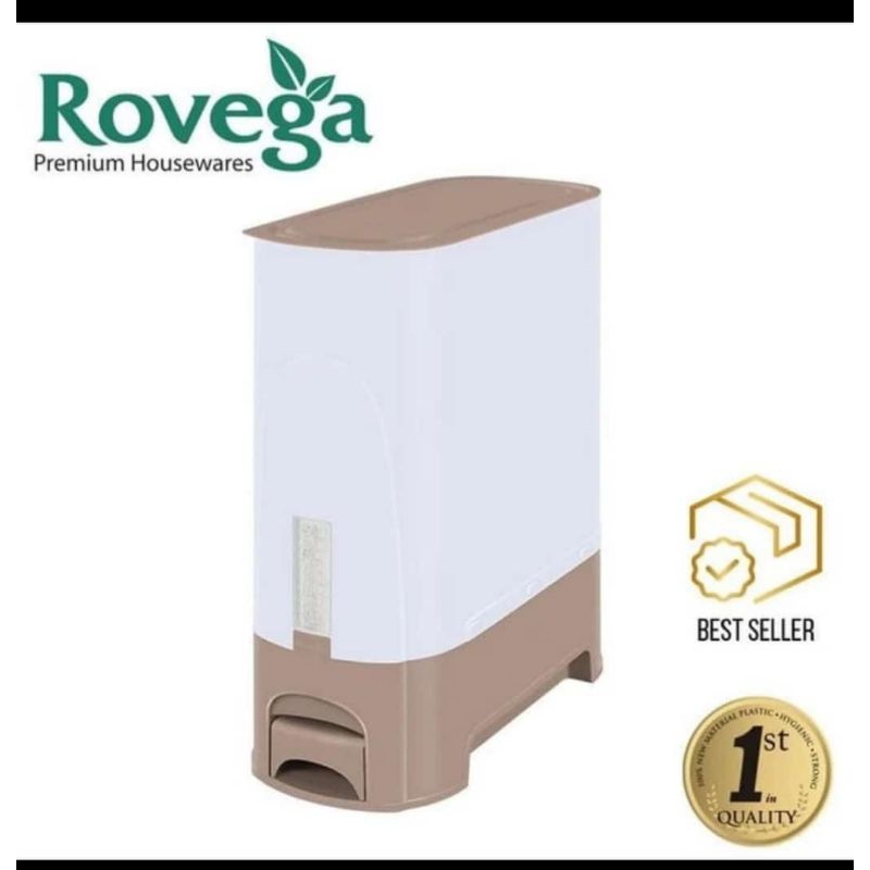 Jual Rovega Rice Wise Dispenser Container Kotak Box Tempat Beras 15 Kg ...
