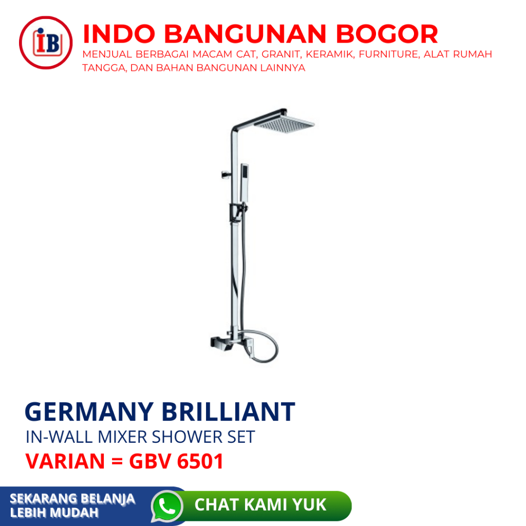 Jual GERMANY BRILLIANT IN-WALL MIXER SHOWER SET GBV6501 | Shopee Indonesia