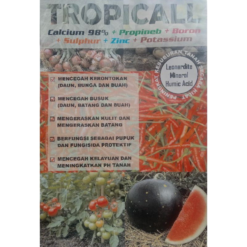 Jual Kalsium Fungisida Tropicall Plus Leonardite Asam Humat Turkey ...