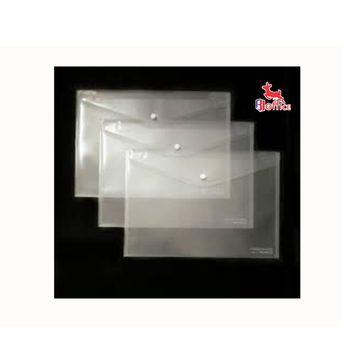 Jual Map Kancing Plastik Envelope Holder F4 Transparant King Jim ...