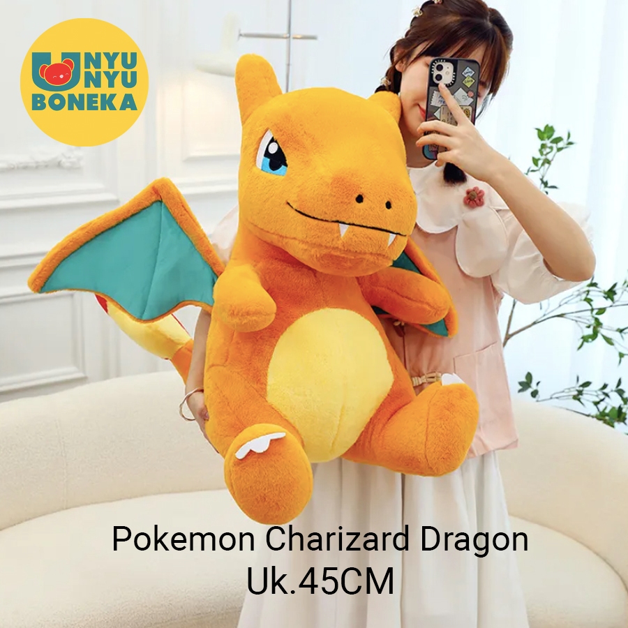 Jual Mainan Mewah Anime Pokemon Charizard Dragon BonekCharizarda Naga ...