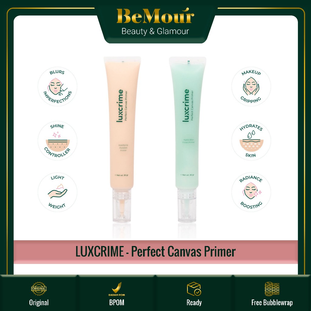 Jual LUXCRIME - PERFECT CANVAS PRIMER - Mattifying Poreless Primer ...
