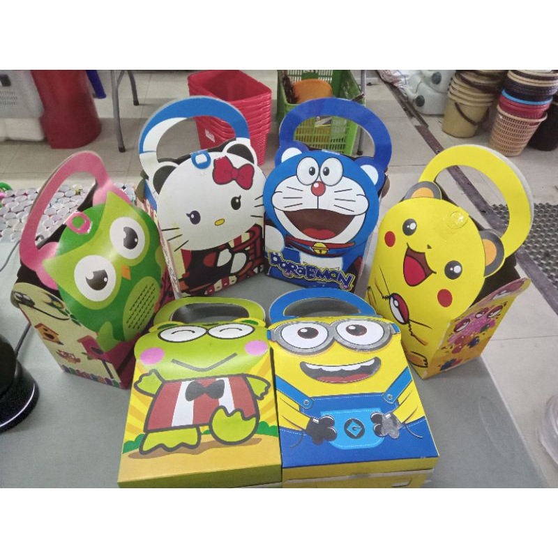 Jual BOX ULANG TAHUN KARAKTER / BOX SNACK per bungkus isi 10 pcs ...