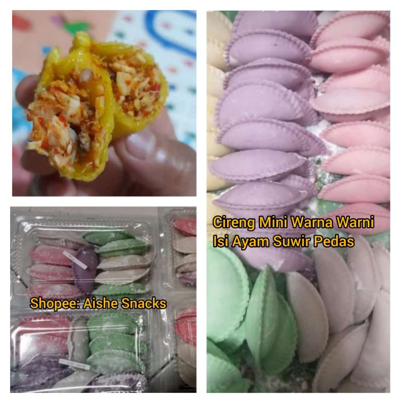 Jual Cireng Mini Warna Warni isi Ayam Suwir Pedas isi 10 / Homemade ...