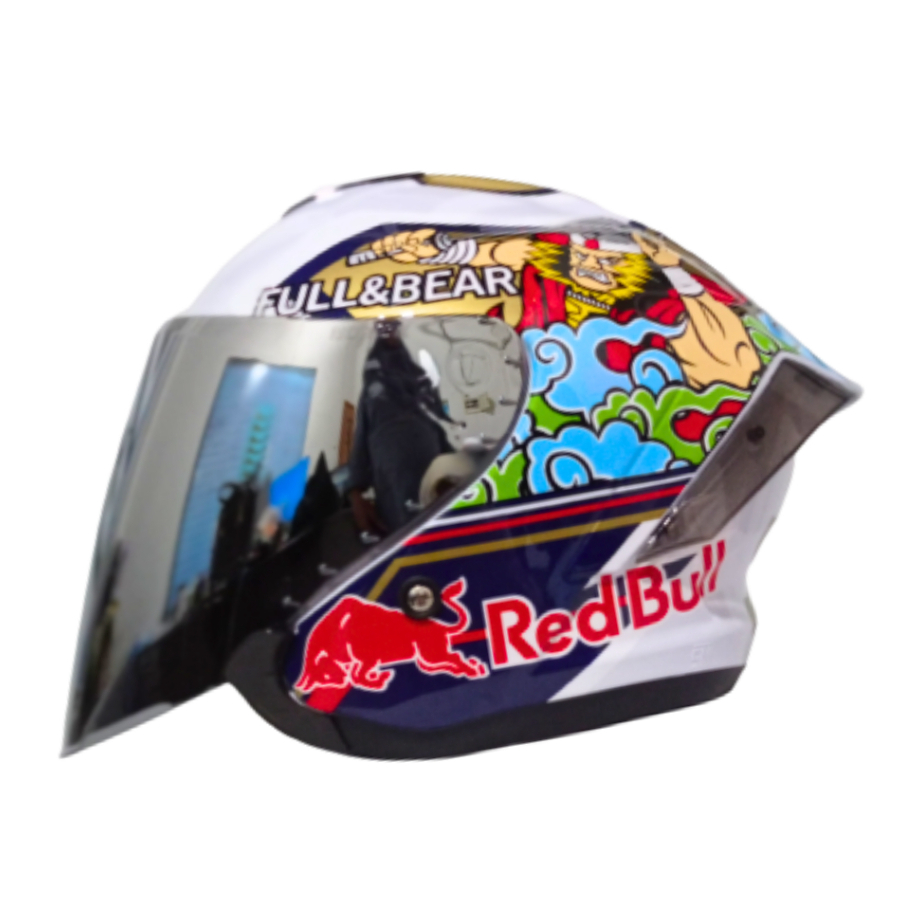 Jual Helm JS Armor Half Face Motif LEOPARD SNI | Shopee Indonesia